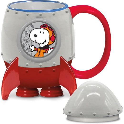 Peanuts Snoopy in Space Rocketship Molded Mug with Cap (16oz) – Cosmosphere